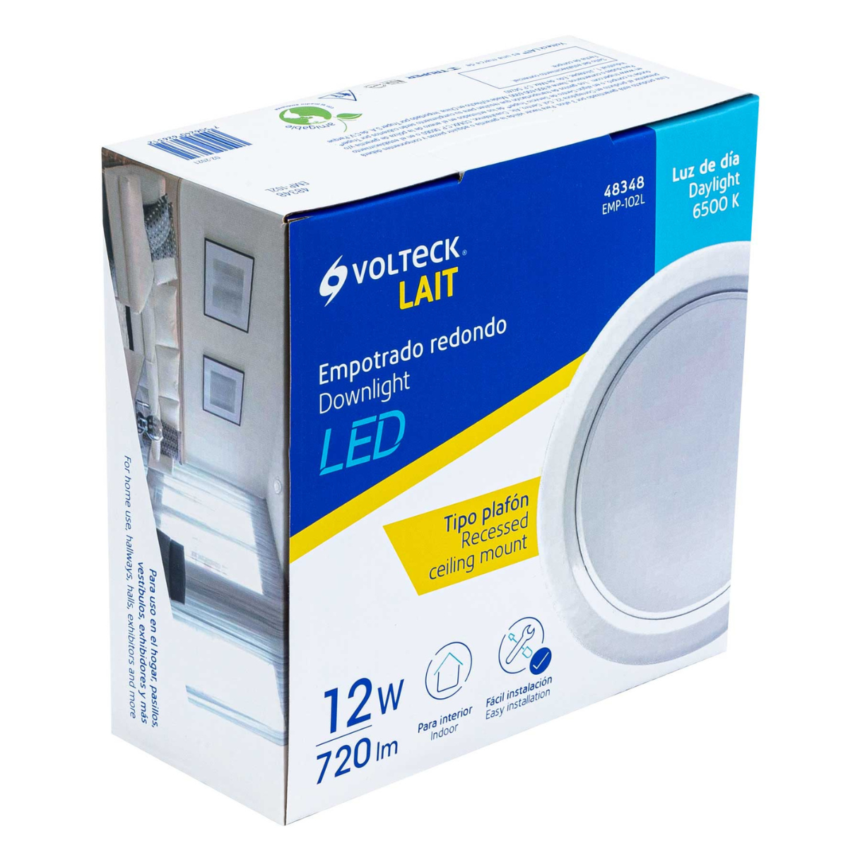 Lampara Led Redonda Empotrable-Tipo Plafon-Luz de Dia-Volteck ...