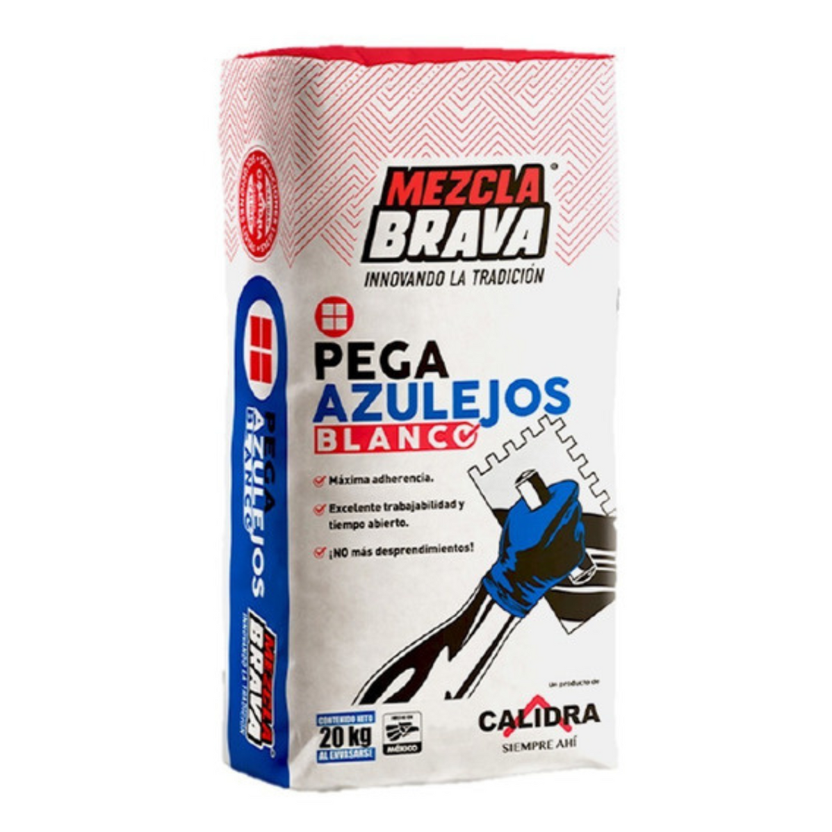 Pegazulejo Blanco 20 Kg Mezcla Brava Calidra — MATERIALES LA LIBERTAD